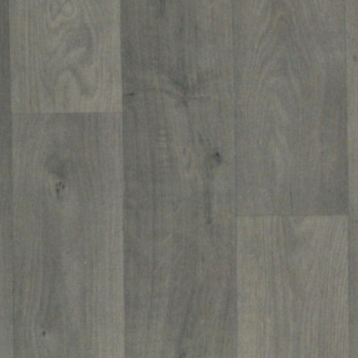 Grey Modern Wood Effect Anti-Slip Vinyl Flooring for Home, Shops ...