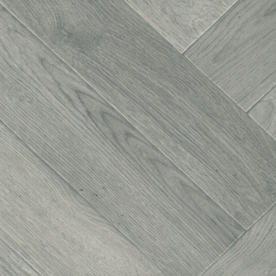 Grey Modern Wood Effect Anti-Slip Vinyl Flooring for Home, Shops ...