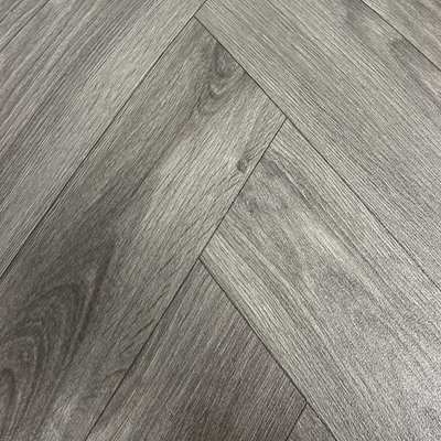 Grey Modern Wood Effect Anti-Slip Vinyl Flooring for Home, Shops ...