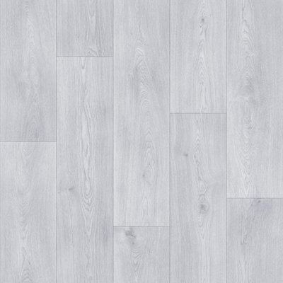 Grey Modern Wood Effect Anti-Slip Vinyl Flooring for Home, Shops ...
