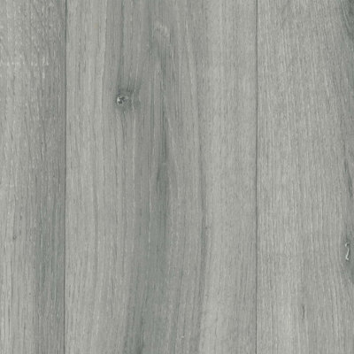 Grey Modern Wood Effect Anti-Slip Vinyl Flooring For Kitchen, Bathroom ...
