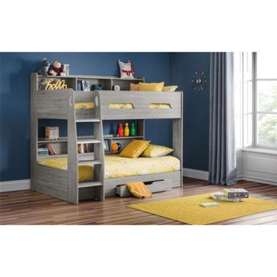 Grey Oak Book Case Bunk Bed 3ft (90cm) | DIY at B&Q