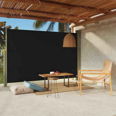Grey Outdoor Garden Retractable Sun Protection Sunshade Privacy Screen ...
