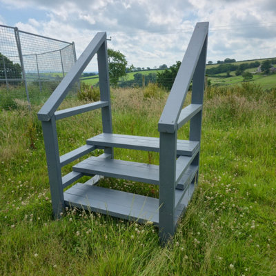 Grey Outdoor Stairs Kit For Caravan and Lodges / Outdoor Wooden (Stairs ...