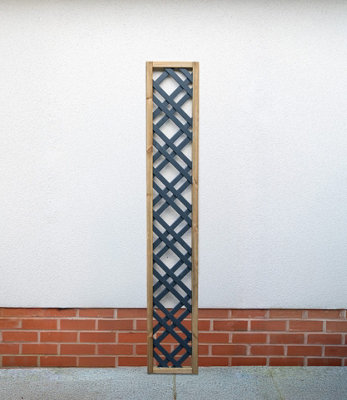 Grey Painted Lattice 0.3M Pack of 5