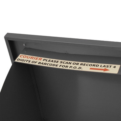 Grey Parcel Post Box Lockable Wall Mounted Secure Large Outdoor Letter ...