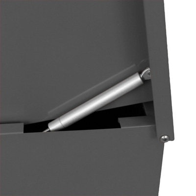 Grey Parcel Post Box Lockable Wall Mounted Secure Large Outdoor Letter ...