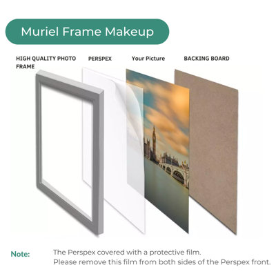 Grey Picture Frame Photo Frame Perspex Sheet for Wall or Table ...