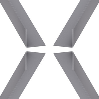 Grey Plastic Corner Trim 90 Degree Edge Angle (W) 15mm x 15mm (L) 1 Metre