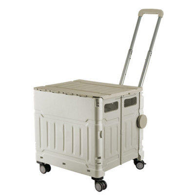 Grey Plastic Folding Craft/ Sewing & Hobby Trolley