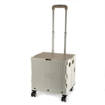 Grey Plastic Folding Craft/ Sewing & Hobby Trolley