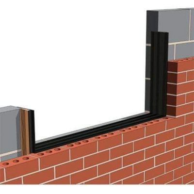 Grey PVC Cavity Closer 2.4m 50 to 100mm Cavities Packs of 10
