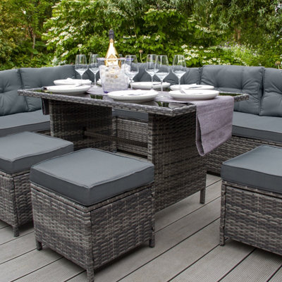 Rattan corner sofa with storage store