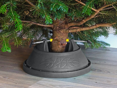 Grey Round Plastic Christmas Tree Stand - The Volcano 7
