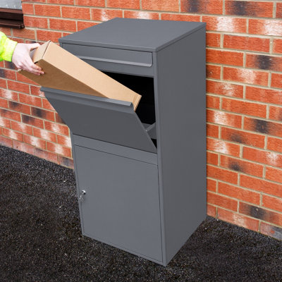 Grey Secure Lockable Parcel Post Box XL
