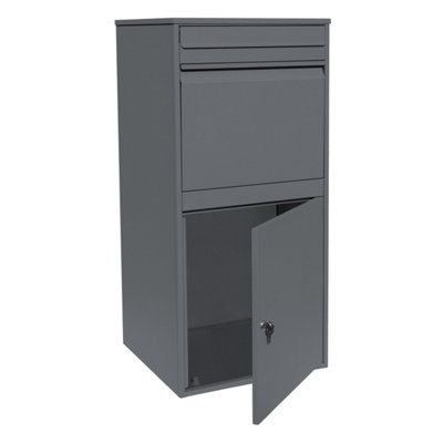Grey Secure Lockable Parcel Post Box XL