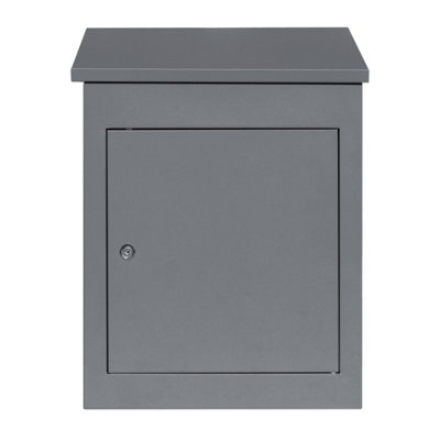 Grey Secure Lockable Parcel Post Box | DIY at B&Q