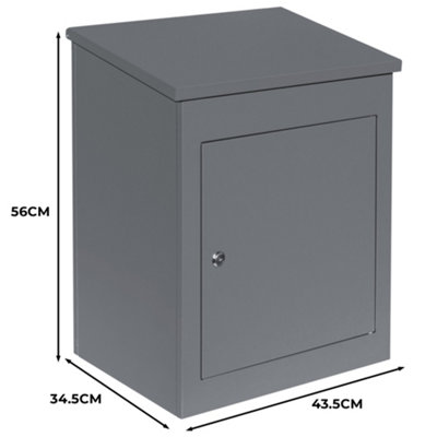 Grey Secure Lockable Parcel Post Box