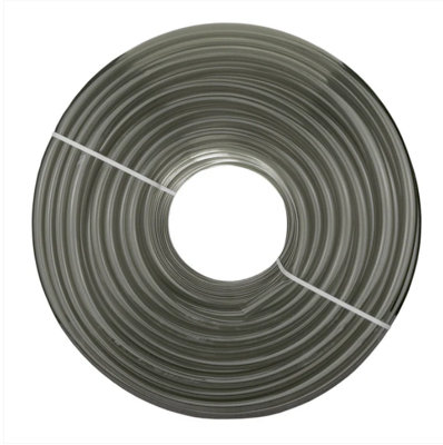 Grey Semi-Transparent PVC Pipe 12mmx15mm - 5 Meters