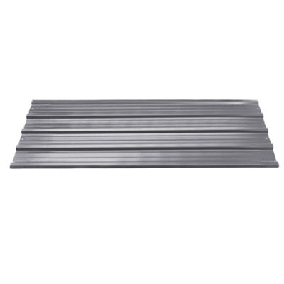 Grey Set of 12 Steel Corrugated Panels for Roofing, Carports, Tool ...