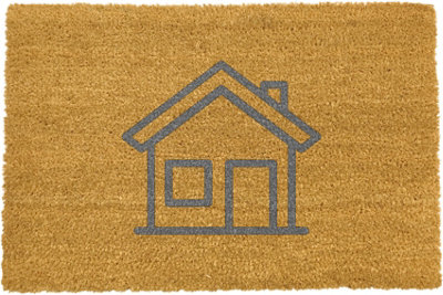 Grey Simple House Symbol Doormat