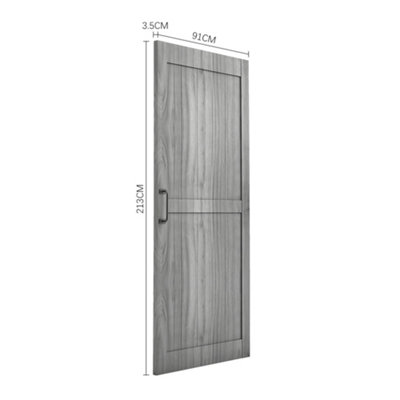 Grey Sliding Internal Door Indoor Door Barn Door 91cm W x 213cm H and ...