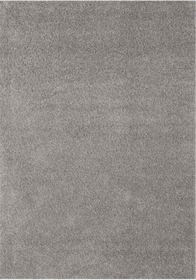 Grey Soft Plain Design Fluffy Shaggy Rugs and Runners High Pile Living ...