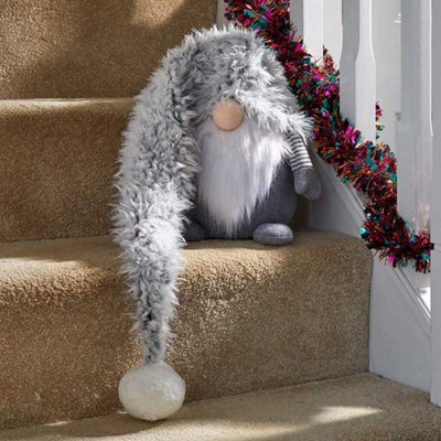Grey Super Furry Winter Wolf Gonk - Festive Christmas Xmas Nordic ...