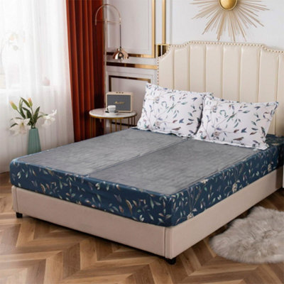 Grey Thickened Polyester and Flannel 6 Heat Settings Electric Heating ...