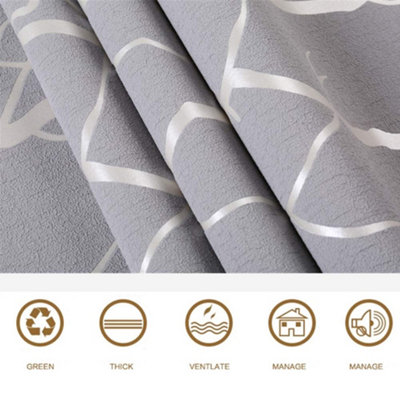 Grey Tree Texture Patterned Suede Effect No Woven Embossed Wallpaper