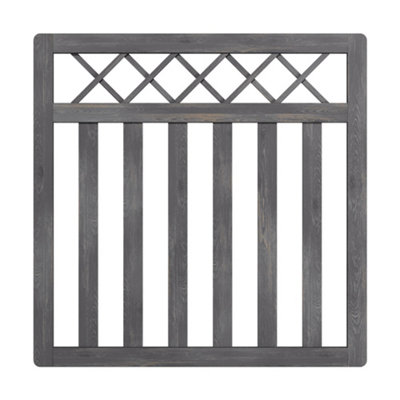 Grey Trellis Top Garden Wooden Gate Fence Gate Yard Patio Entryway Door ...