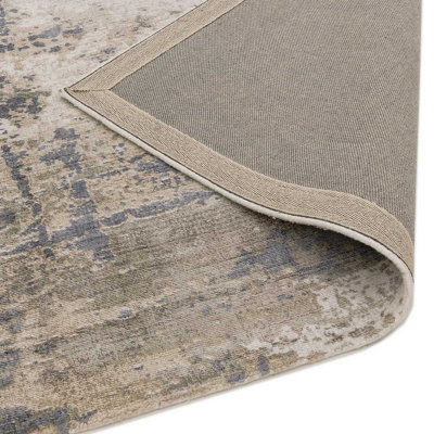 Grey Viscose Abstract Handmade , Luxurious , Modern Rug for Living Room ...