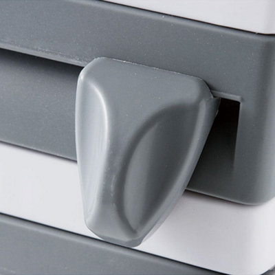 Grey Wall Mounted Cling Film Dispenser with Cutter Kitchen Paper Roll ...