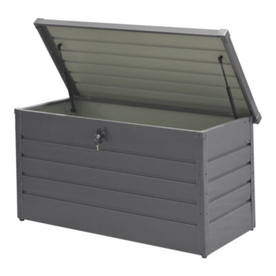 Grey Waterproof Outdoor Garden Deck Storage Box Patio Utility Box with ...