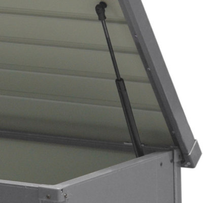 Grey Waterproof Outdoor Garden Deck Storage Box Patio Utility Box with ...