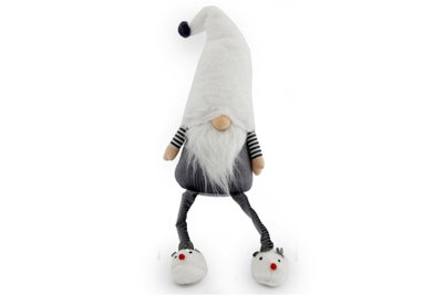 Grey & White Sitting Gonk With
