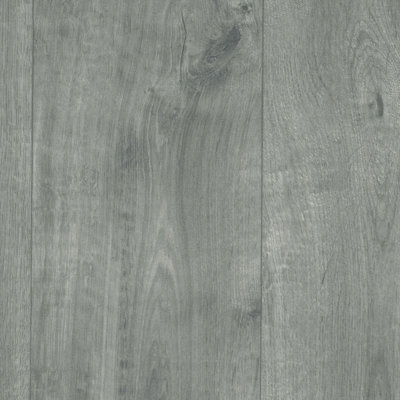 Grey Wood Effect Flooring, Anti-Slip Contract Commercial Heavy-Duty ...