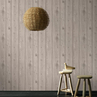 Grey Wood Effect Wallpaper Realistic Textured Wooden Plank Boards Erismann