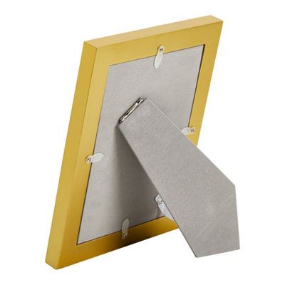 Grey Wood Photo Frame Picture Frames with Folding Easel Stand 5 x 7 Inch