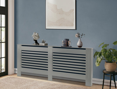 Grey Wooden Radiator cover - 172cm x 82cm x 19cm