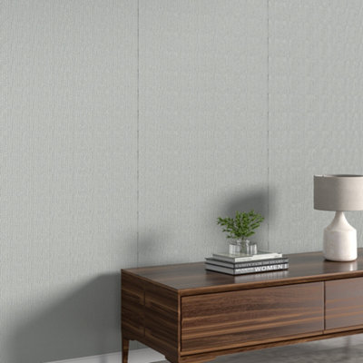 Griege Self Adhesive 3D Linen Grain Textured Wall Paper Sticky Back ...