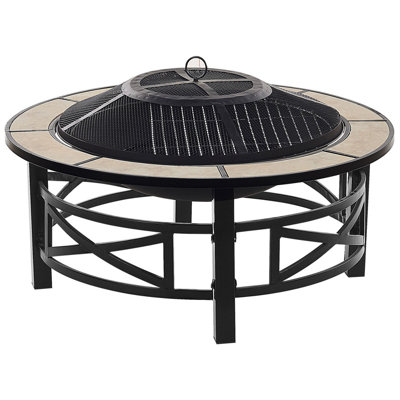 Grill Fire Pit HIERRO Metal Black