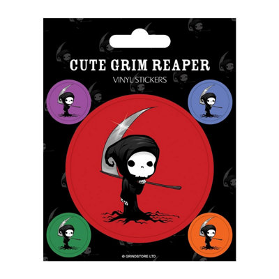Grindstore Cute Vinyl Grim Reaper Stickers Set (Pack of 5 ...