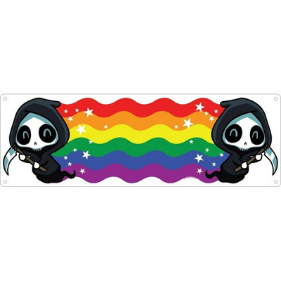 Grindstore Grim Reaper Plaque Multicoloured (One Size)