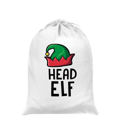 Grindstore Head Elf Santa Sack White (One Size)