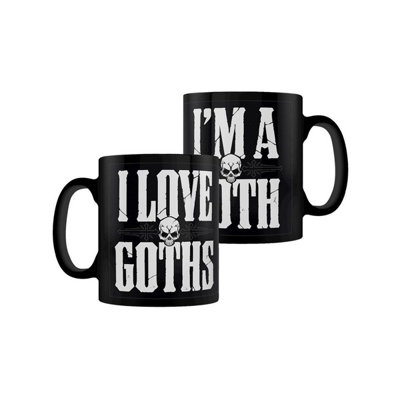 Grindstore I Love Goths & I Am A Goth Mug Set (Pack of 2) Black/White ...