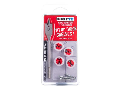 Gripit - Fixings & Fasteners - Shelf Kit Clam Pack | DIY at B&Q