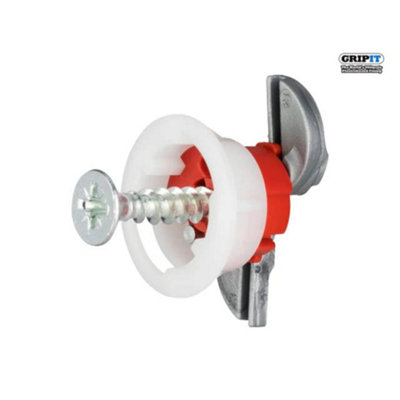 GRIPIT Grip it Red 18mm 74kg Capacity Plasterboard Fixings and Screws ...