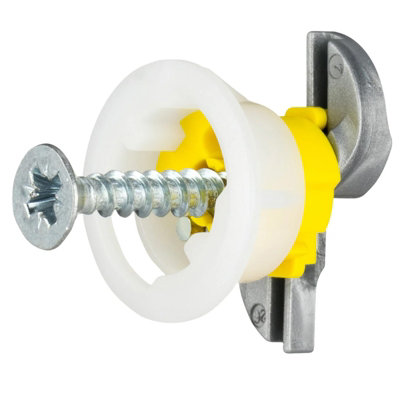 GRIPIT Grip it Yellow Curtain Pole Hanging Kit Plasterboard Wall 71kg ...