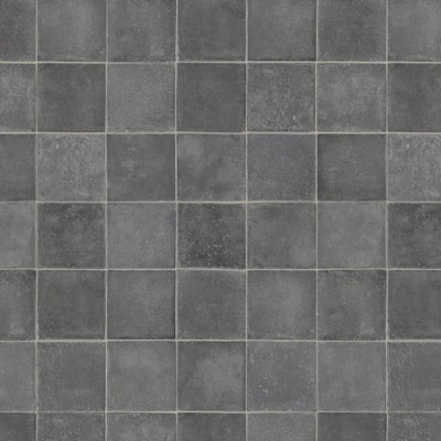 Gripstar Ibiza Graphite Tile Vinyl by Remland (5m x 4m)